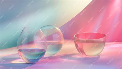 Refraction And Reflection Of Glass 3d Render Abstract Art 3d Illustration Purple And Prism