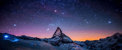 Night Sky Mountain Wallpapers 4k Hd Backgrounds On Wallpaperbat
