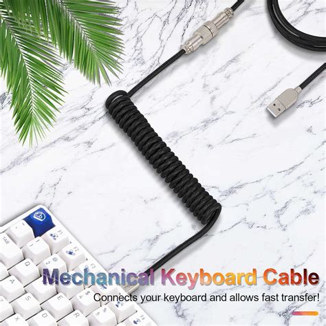 Buy Twozoh Usb C Mechanical Keyboard Coiled Cable Braided Double Sleeved Type C Keyboard