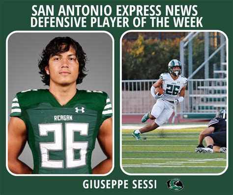 Congrats To Giuseppe Sessi Express News Defensive Player Of The Week