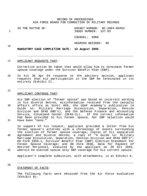 Air Force Board For Correction Of Military Records S4 Boards Law