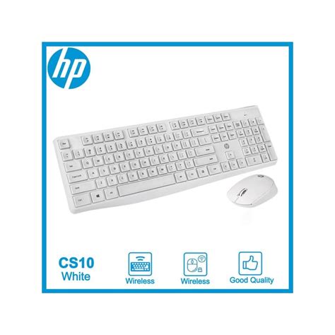 Hp Cs10 Wireless Multi Device Keyboard And Mouse Combo White Blue Lynx Online