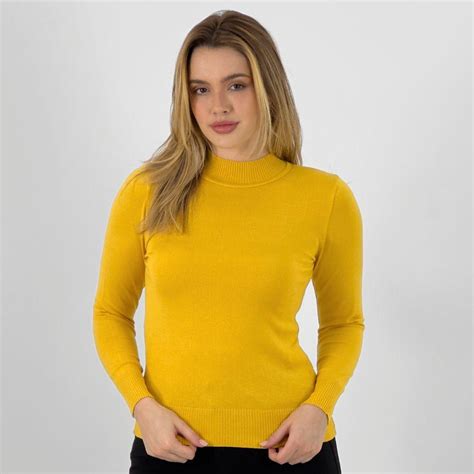 Blusa De Lã Feminina Gola Alta Via Tricot Blusa De Lã Feminina Gola Alta Via Tricot