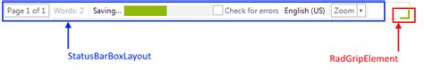 Structure WinForms StatusStrip Control Telerik UI For WinForms