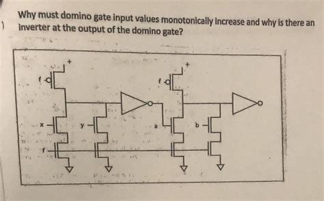 Solved 1 Why Must Domino Gate Input Values Monotonically