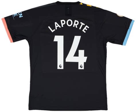 2019 20 manchester city match issue away shirt laporte 14