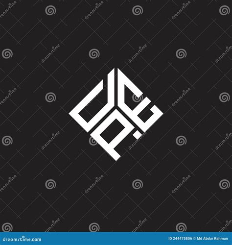 Dpe Letter Logo Design On Black Background Dpe Creative Initials Letter Logo Concept Stock