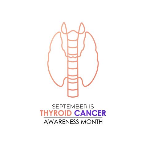 Illustration Of Thyroid Cancer Awareness Month Is September Promoting