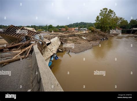 Asheville United States 05th Oct 2024 Debris And Mud Scattered