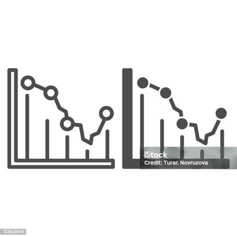 비즈니스 그래프 라인과 솔리드 아이콘 비즈니스 개념 흰색 배경에 통계 금융 차트 기호 모바일 개념 및 웹 디자인에 대한 개요 스타일의 분석 인포 그래픽 아이콘 벡터 그래픽
