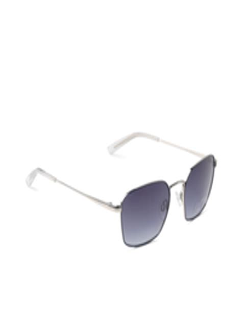 Buy Esprit Unisex Blue Lens And Silver Toned Square Sunglasses With Uv