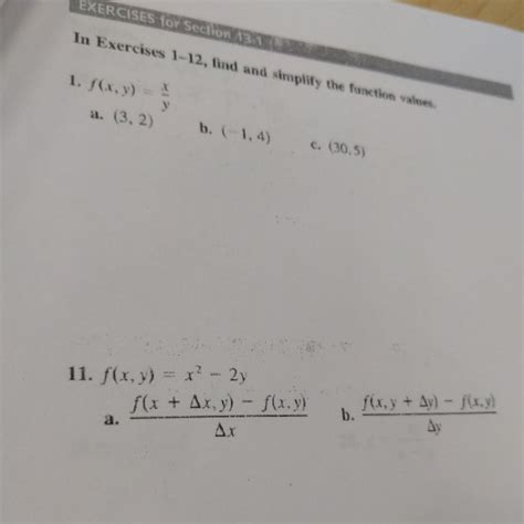 Solved EXERCISES For Section In Exercises Find And Chegg Com