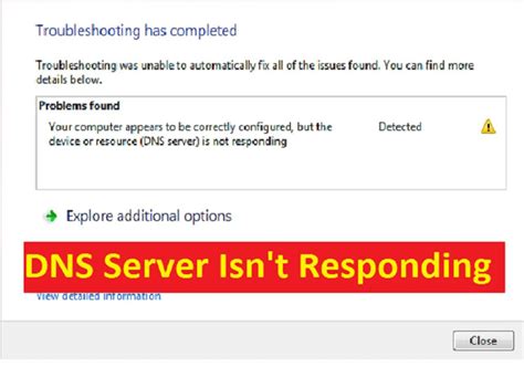 how to fix dns server not responding error windows 8