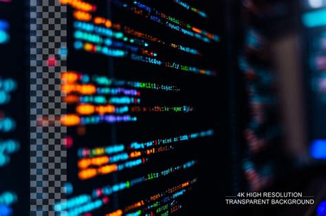 Premium Psd Close Up Of Monitor Displaying Source Code Coding Program