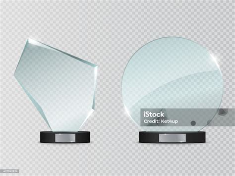 유리 트로피 상 투명 한 배경에 격리 된 벡터 그림 트로피에 대한 스톡 벡터 아트 및 기타 이미지 트로피 유리 재료 1위
