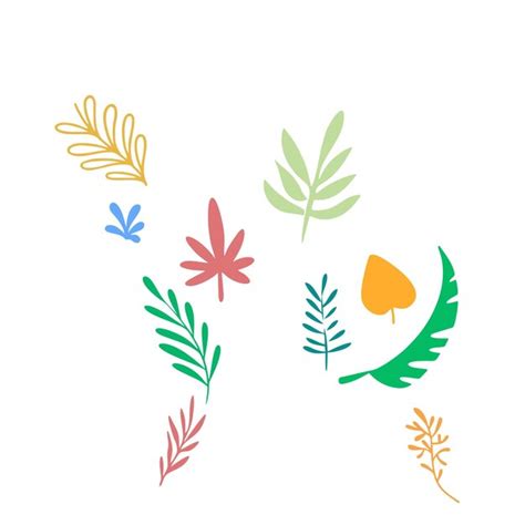 잎의 요소 프리미엄 벡터