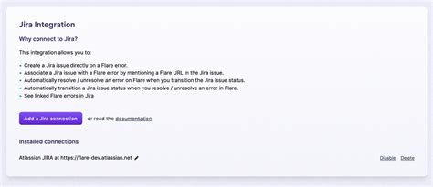 Jira Integration Documentation Flare