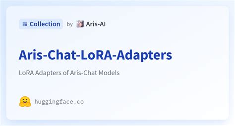 aris chat lora adapters a aris ai collection