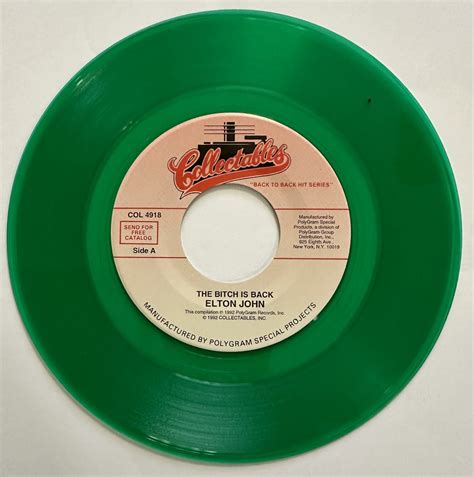 Elton John Wrap Her Up Bitch 7 Single Green Vinyl Beatle Memories