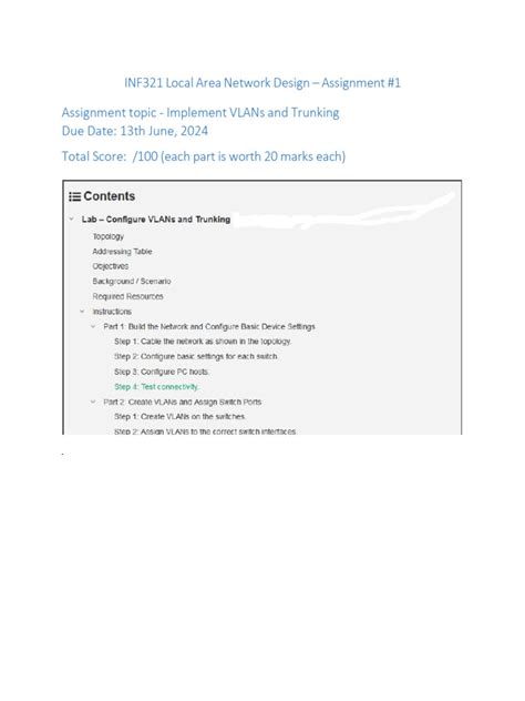 Vlans And Trunking Assignment 1 Download Free Pdf Network Switch