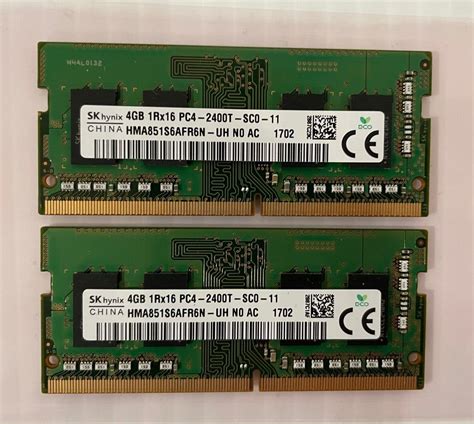 Used Sk Hynix 8gb 2 X 4gb Pc4 2400t Laptop Memory So Dimm Ram Hma851s6afr6n Uh Ubb Threads