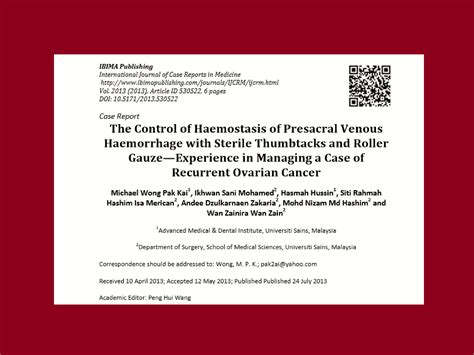 Presacral Venous Plexus Bleeding In Patients With Pelvic Fractures Ppt
