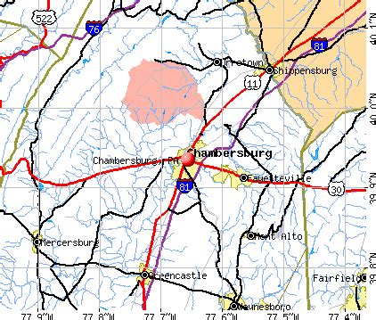 Chambersburg Pennsylvania Pa 17201 17202 Profile Population Maps
