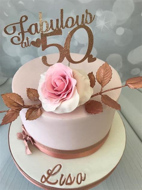 Elegant 50th Birthday Cakes