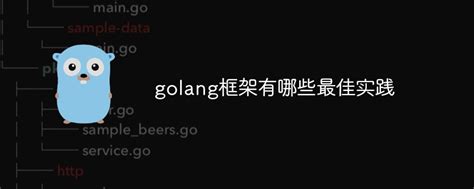 golang框架有哪些最佳實踐 golang php中文網