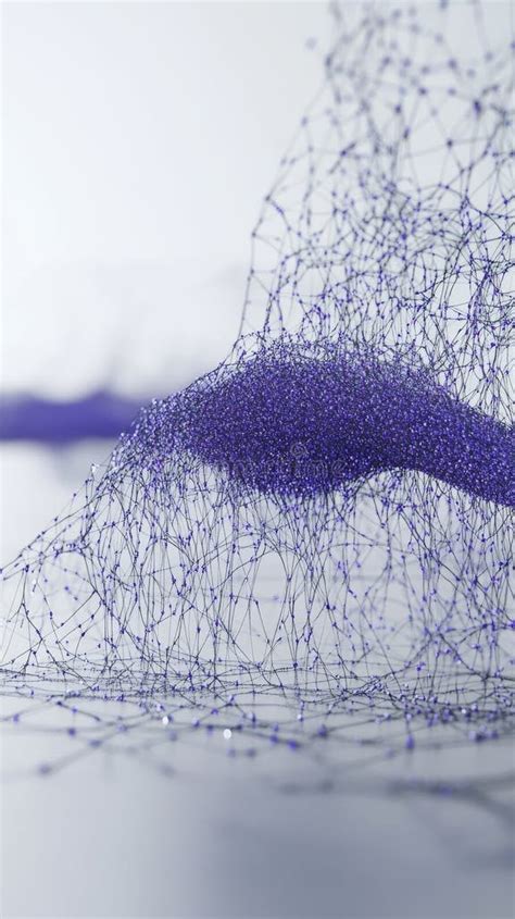 Abstract Futuristic Ai Inspired Gradient Background Featuring Glowing Network Connections Stock