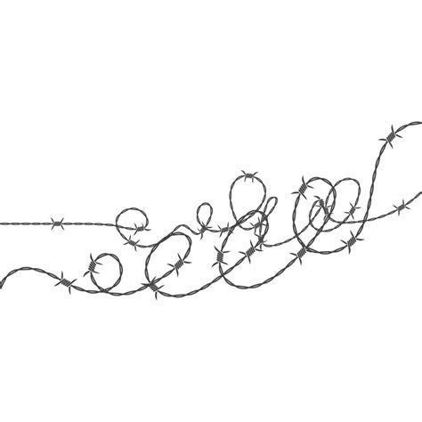 Barbed Wire Vector Illustration 17395188 Vector Art At Vecteezy