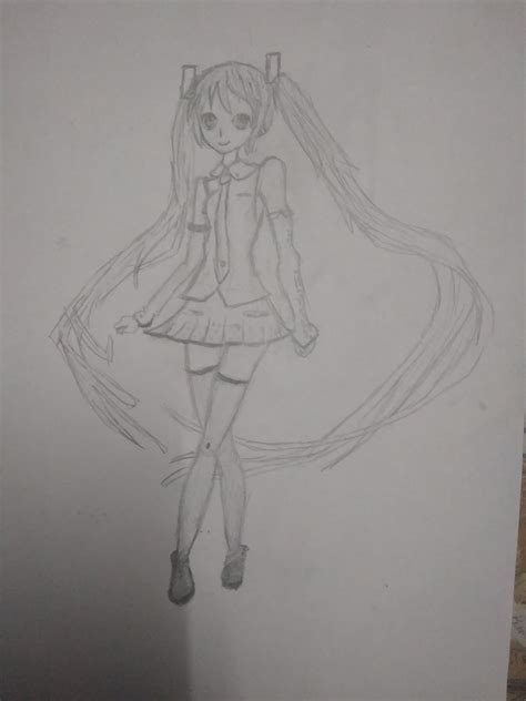 So My 10 Year Old Made A Hatsune Miku Sketch Ranimesketch