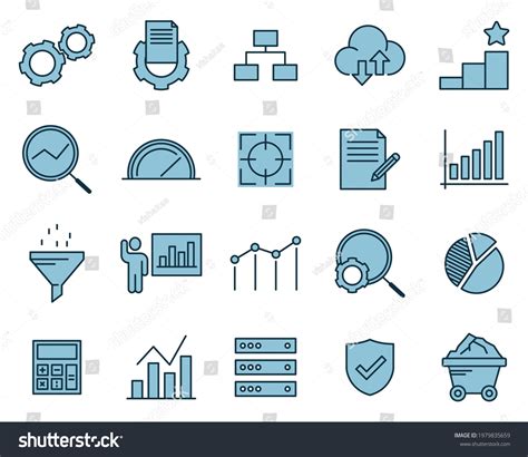 Data Analysis Set Icon Symbol Template Stock Vector Royalty Free 1979835659 Shutterstock