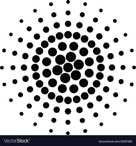 Dots Circles Radial Abstract Pattern Royalty Free Vector
