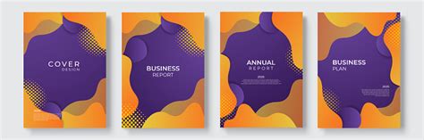 최신 커버 템플릿 디자인 유체 색상 프리젠 테이션 잡지 전단지 연례 보고서 포스터 및 명함을위한 트렌디 한 홀로그램 그라데이션 모양 세트 0명에 대한 스톡 벡터 아트 및