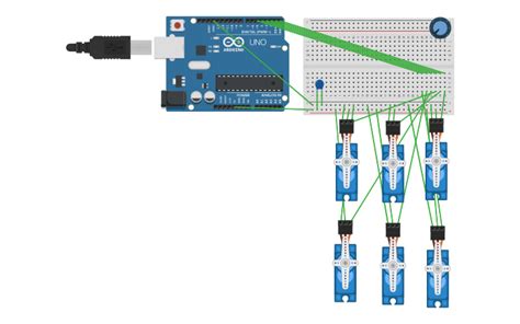 Circuit Design Series Servos Tinkercad