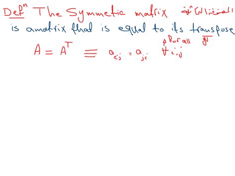 SOLUTION Linear Algebra The Symmetric Matrix Studypool