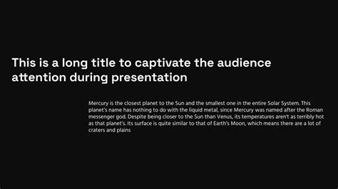 Dark Theme Presentation