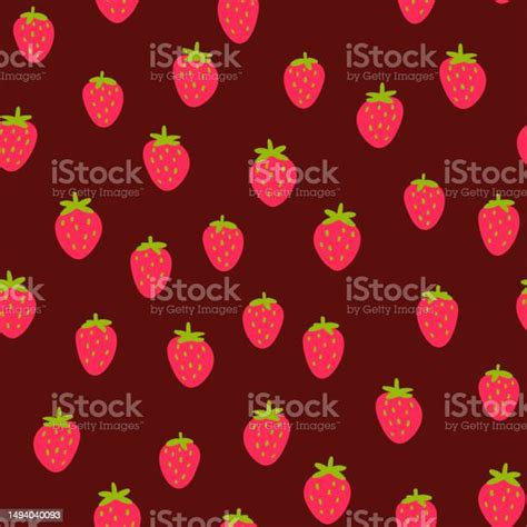 색 배경에 딸기가 있는 매끄러운 패턴 자연 맛있는 신선한 익은 맛있는 과일 인쇄 직물 섬유 배너 기타 디자인에 대 한 벡터