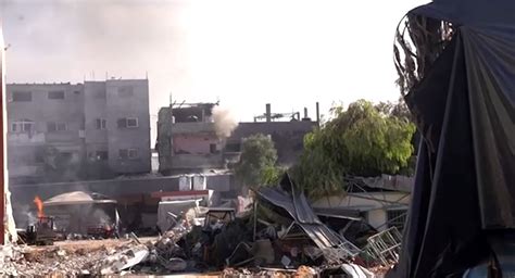 ဂါဇာရှိ ဒုက္ခသည်စခန်း၌ လက်နက်နှင့် ဒုံးကျည်များ တွေ့ရှိ