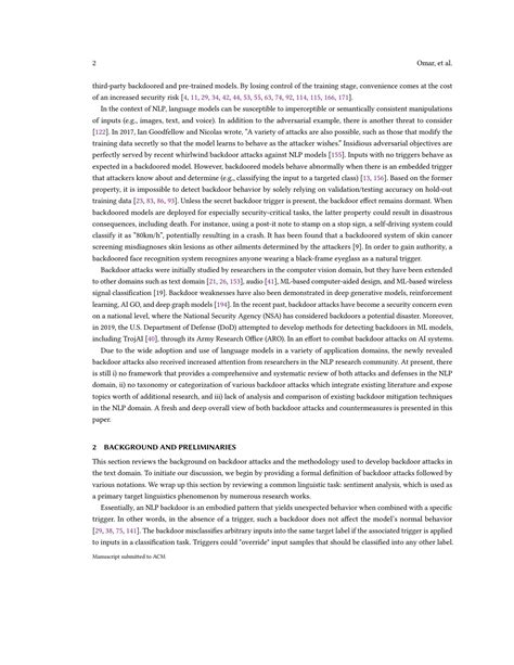 Solution Backdoor Learning For Nlp Recent Advances Challenges And Future Research Directions