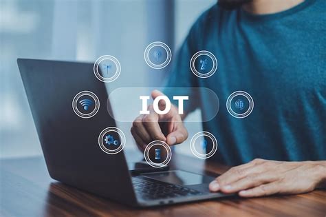 Premium Photo Iot Of Man Using Computer Internet At Home Internet Of Things Concept Iot
