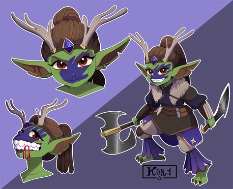 [oc] Goblin Shamanic Barbarian By Me R Imaginarymonstergirls