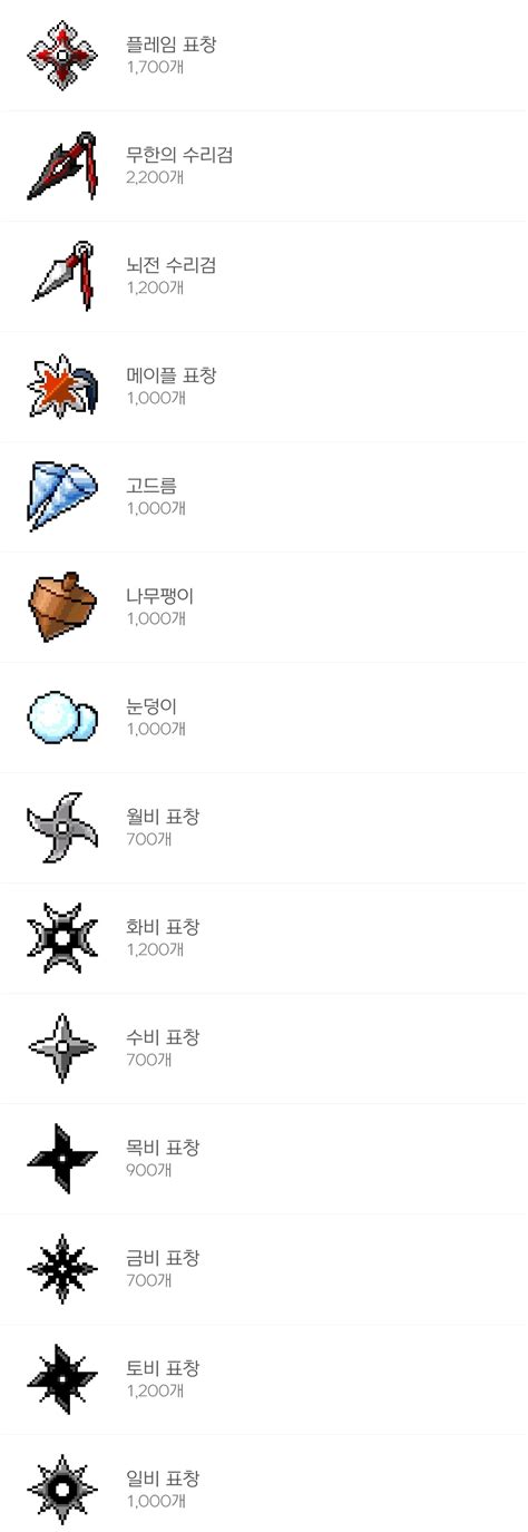 메이플스토리 인벤 낭만의 모든표창수집 완료 메이플스토리 인벤 에오스핼리오스 게시판