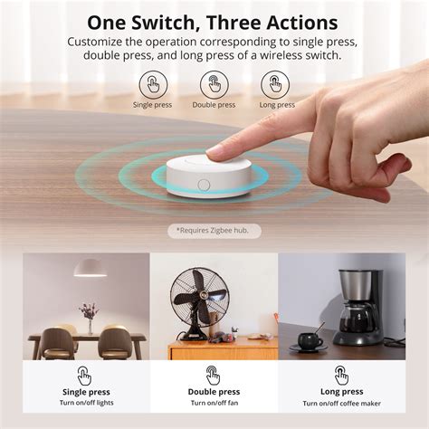 SONOFF SNZB 01P Zigbee Smart Wireless Switch Smart Scene Via EWeLink Two Way Control With TX