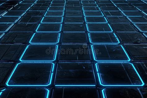 3d rendering of abstract futuristic background with glowing neon and