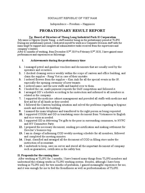 Probationary Result Report Nd Nd Pdf