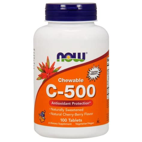 On Hand Now Foods Chewable C 500 Chewable Vitamin C 100 Tablets Shopee Philippines