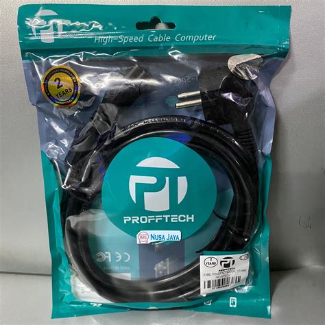 Jual Kabel Power Notebook Laptop Power Cable ProffTech 1 8 Meter Shopee Indonesia