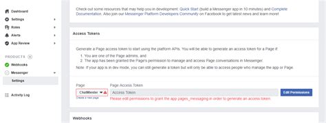 Chatbot Error When Generating Access Token For Facebook Messaging App Stack Overflow